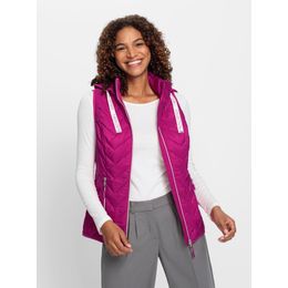 Steppweste Casual Looks, Damen, Gr. 54, pink (magenta), 100% Polyester, Wattierung:100% Polyester, unifarben, Westen Steppweste
