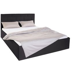 Polsterbett, schwarz, Liegefl&auml;che L&auml;nge B: 200cm x 160cm, H&ouml;he Bettseite: 34cm, 7-Zonen-Kaltschaummatratze Gewicht bis: 80 kg H2 + H2, Bezug Bett: 100% Polyester;Bonnell-Federkernmatratze: 51% Polypropylen, 39% Polyester, 10% Baumwolle;Kaltschaummatratze: 100% Polyester, Bezug abnehm- und waschbar bis 60C, Westfalia Schlafkomfort, Betten, Polsterbett, inkl. Bettkasten bei Ausf&uuml;hrung mit Matratze