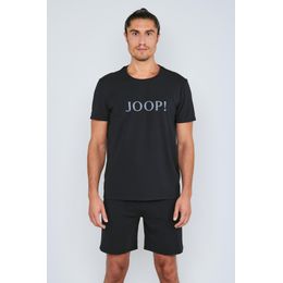 JOOP! T-Shirt JOOP "Comfort", Damen, Gr. S, schwarz, Jersey, Obermaterial: 95% Baumwolle, 4% Elasthan, 1% sonstige Fasern, unifarben, normal h&uuml;ftlang, Rundhals, Shirts T-Shirt, Rundhalsausschnitt, Logoschriftzug, kurz&auml;rmelig