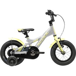 S'COOL Kinderfahrrad S’COOL "S'COOL XXlite 12-1S - Silver/Lime" Gr. 20, silber, lime, Fahrräder, Kinder, 20cm, 12 Zoll (30,48cm)