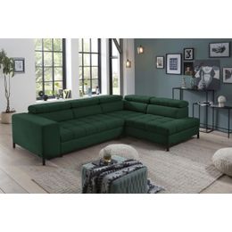 Ecksofa exxpo - SOFA FASHION "Bocco, hochwertige Verarbeitung, toller Sitzkomfort, bequem, L-Form", braun (pine), B:276cm H:75cm T:203cm, 100% PES, Sofas, Ecksofa, wahlweise mit Bettfunktion u. Bettkasten, inkl. Kopfteilverstellung