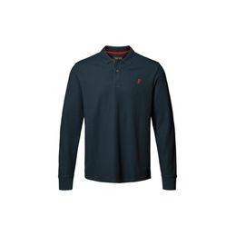Kurzarmhemd MCS "MCS Polo shirt Rockwall", Herren, Gr. L, Normalgrößen, schwarz sapphire, Obermaterial: 100% Baumwolle, Hemden