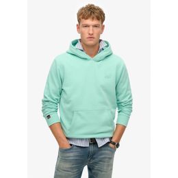 Kapuzensweatshirt Superdry "ESSENTIAL LOGO HOODIE HB", Herren, Gr. XXL, silber (spearmint light grün), angeraute Sweatware, Obermaterial: 72% Baumwolle, 28% Polyester, unifarben, loose fit, Rundhals, Rippbündchen, Sweatshirts
