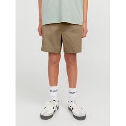 Jack & Jones Shorts JACK & JONES JUNIOR "JPSTJAIDEN JJCAMPAIGN HYBRID JOGGE JNR", Jungen, Gr. 152, N-Gr, braun (elmwood), Web, Obermaterial: 98% Baumwolle, 2% Elasthan, unifarben, Hosen