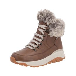 Schn&uuml;rstiefelette Rieker "Rieker Stiefelette Glattleder", Damen, Gr. 40, braun, Glattleder, Schuhe Schn&uuml;rstiefelette