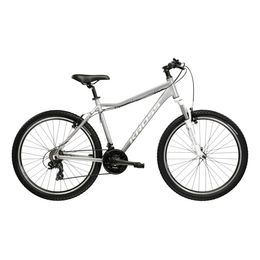 Mountainbike KROSS "KROSS Mountainbike Hardtail 26" LEA 1.0 silberfarben 21 G&auml;nge" Gr. 33, silberfarben, schwarz, Fahrr&auml;der, Damen, 33cm, 26 Zoll (66,04cm) hinten: 26 Zoll (66,04cm)