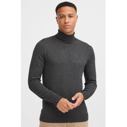 Rollkragenpullover Blend "BHMWEDAT", Herren, Gr. L, charcoal mix, Feinstrick, 78% Viskose, 22% Polyester, unifarben, Basic, regular fit normal, hoch geschlossener Ausschnitt, eingesetzt, Pullover Rollkragenpullover, Stilvoller Strickpullover mit Rollkragen