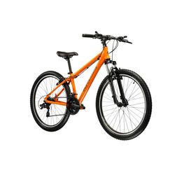 Mountainbike KROSS "KROSS Mountainbike Hardtail 26" Hexagon 1.0 orange 21 Gänge" Gr. 43, orange, schwarz, Fahrräder, 43cm, 26 Zoll (66,04cm) hinten: 26 Zoll (66,04cm)
