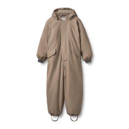 Jumpsuit Wheat "Wheat Wintersuit Ludo", Kinder, Gr. 98, dry wood, 100% Polyester (Recycelt), unifarben, normal, Overalls Jumpsuit