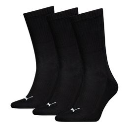 Socken Puma "Puma UNISEX CUSHIONED NEXT CREW 3P", Herren, Gr. 43-46, schwarz, Baumwollmischung, normal, Socken Socken, mit Zonenpolsterung für zusätzlichen Komfort