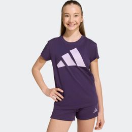T-Shirt adidas Sportswear "JG BL TEE 160", Mädchen, Gr. 170, aurora plum, powder plum, Obermaterial: 100% Baumwolle, Rundhals, Shirts