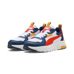 Sneaker Puma "TRINITY LITE JR", Jungen, Gr. 39, wei&szlig; (Puma wei&szlig;, fierce rot, persian blau), Textil, Schuhe Sneaker
