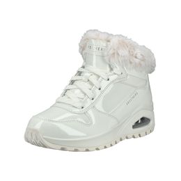 Schn&uuml;rstiefelette Skechers "Skechers Stiefelette Lederimitat/Textil", Damen, Gr. 39, wei&szlig;, Lederimitat, Textil, Schuhe Schn&uuml;rstiefelette