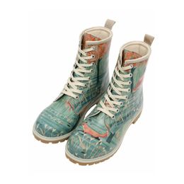 Schn&uuml;rboots DOGO "Long Boots Schn&uuml;rstiefel Like The Fox Damen Stiefeletten, Longe", Damen, Gr. 41, Normalschaft, gr&uuml;n, Lederimitat, Schuhe Schn&uuml;rboots, Handgefertigt