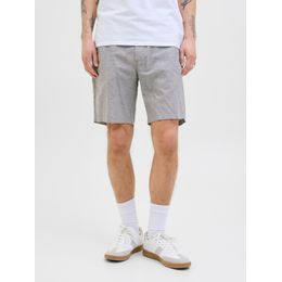 Jack & Jones Chinoshorts JACK & JONES "JPSTACE SUMMER SHORT SRT SN", Herren, Gr. L, N-Gr, gr&uuml;n (agave gr&uuml;n detail:melange), Web, Obermaterial: 74% Baumwolle, 26% Leinen, meliert, regular fit kniefrei, Hosen Chinoshorts, mit praktischen Taschen