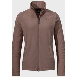Schöffel Fleecejacke SCHÖFFEL "Fleece Jacket Leona3", Damen, Gr. 40, lila (3905, lila), Oberstoff: 100% Polyester, regular fit, hoch geschlossener Ausschnitt, Jacken