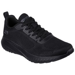Sneaker Skechers "BOBS SQUAD CHAOS", Damen, Gr. 48,5, schwarz, Textil, Schuhe Sneaker, im monochromen Look, Freizeitschuh, Halbschuh, Schn&uuml;rschuh