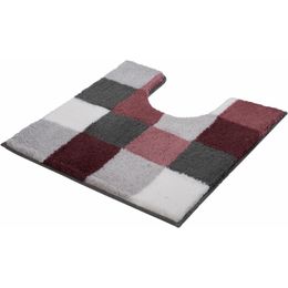 Badematte Kleine Wolke "Caro" Gr. 14, rosa (oldrose), H:25mm, Kunstfaser, Badematten, Badematte, Badteppich, modernes Karo-Muster, Pastell-Farben, waschbar