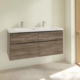 Villeroy & Boch Villeroy & Boch Subway 3.0 Schrank mit Doppelwaschtisch, 4 Ausz&uuml;ge, 4A70D4R1+C60201RK,