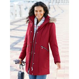 Steppjacke Casual Looks, Damen, Gr. 50, rot (dunkelrot), 100% Polyester, unifarben, Jacken
