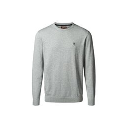 Rundhalspullover MCS "MCS Pullover Ellison", Herren, Gr. XL, grau melange, Obermaterial: 100% Baumwolle, Pullover Rundhalspullover