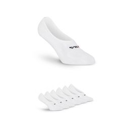 F&uuml;&szlig;linge Fila "UNISEX GHOST SOCKS", Herren, Gr. 39-42, wei&szlig;, Baumwollmischung, unifarben, normal, Socken, mit Logo-Schriftzug, Silikonstreifen an der Ferse f&uuml;r besseren Halt