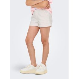 Shorts KIDS Only "KOGCOMET WIDE SHORTS LIFE DNM GUO020", M&auml;dchen, Gr. 158, N-Gr, wei&szlig; (wei&szlig; denim), Web, Obermaterial: 100% Baumwolle, unifarben, regular fit kniefrei, Hosen Shorts