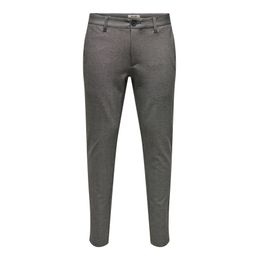Only & Sons Chinos ONLY & SONS "ONSMARK SLIM DITSY 020934 PANT NOOS", Herren, Gr. 30, L&auml;nge 32, demitasse, Web, Obermaterial: 64% Viskose, 31% Polyester, 5% Elasthan, unifarben, slim fit normal, Hosen