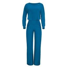 Jumpsuit WINSHAPE "JS101LSC", Damen, Gr. XS, Normalgr&ouml;&szlig;en, gr&uuml;n (teal gr&uuml;n), 85% Polyester, 15% Elasthan, Rundhals, Overalls Jumpsuit, Functional Comfort