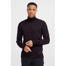 Rollkragenpullover Blend "BHMWEDAT", Herren, Gr. XXL, schwarz, Feinstrick, 78% Viskose, 22% Polyester, unifarben, Basic, regular fit normal, hoch geschlossener Ausschnitt, eingesetzt, Pullover, Stilvoller Strickpullover mit Rollkragen