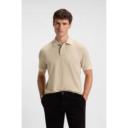 Poloshirt BOSS Orange "Prime", Herren, Gr. 6XL, beige (light beige271), Jersey, Obermaterial: 100% Baumwolle, unifarben, regular fit h&uuml;ftlang, hoch geschlossener Ausschnitt, eng elastischer Bund, Shirts, mit Polokragen