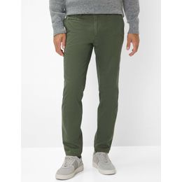 Chinohose Brax "Style EVEREST", Herren, Gr. 24, Normalgrößen, dunkelgrün, Web, 77% Baumwolle, 20% Lyocell, 3% Elasthan, Hosen
