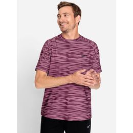 Trainingsshirt Catamaran "Funktions-Shirt", Herren, Gr. 48/50, rot (dunkelrot), 90% Polyester, 10% Elasthan, gemustert, mehrfarbig, meliert, Rundhals, Shirts
