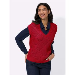 Pullunder Classic Basics "Pullunder", Damen, Gr. 54, lila (erdbeere), 100% Baumwolle, unifarben, Pullover Pullunder