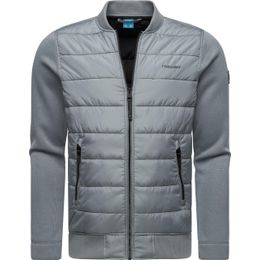 Steppjacke Ragwear "Hallmar", Herren, Gr. M (50), grau, Obermaterial: 100% Polyester; Obermaterial &Auml;rmel: 100% Polyester; Innenfutter: 100% Polyester; Wattierung: 100% Polyester, gerade h&uuml;ftbedeckend, hoch geschlossener Ausschnitt, &Auml;rmel ohne &Auml;rmelschlitz Rippb&uuml;ndchen, Jacken Steppjacke, Coole Herren &Uuml;bergangsjacke mit weichen Ripp-&Auml;rmeln