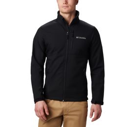 Softshelljacke Columbia "Ascender Softshell Jacket", Herren, Gr. M, schwarz, Softshell, Obermaterial: 100% Polyester. Futter: 100% Polyester, normal, hoch geschlossener Ausschnitt, mit Klettverschluss, Jacken Softshelljacke