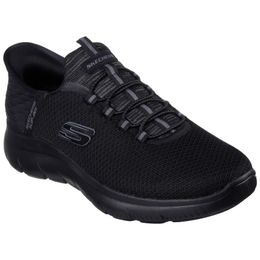 Slip-On Sneaker Skechers "SUMMITS-HIGH RANGE", Herren, Gr. 46, schwarz, Textil, Schuhe, Slipper, Freizeitschuh, Halbschuh in veganer Verarbeitung, Topseller
