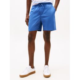 Chinoshorts Tommy Hilfiger "MERCER 7NC PO PAPERTOUCH SHORT", Herren, Gr. 34, N-Gr, blau (mid blau), Web, Obermaterial: 98% Baumwolle, 2% Elasthan, Hosen Chinoshorts