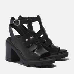 Sandale Timberland "ALLINGTON HEIGHTS FISHERMAN SANDAL", Damen, Gr. 40 (9), schwarz (blk full gra), Leder, Schuhe Sandale