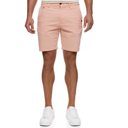 Chinoshorts INDICODE "INConwayne", Herren, Gr. XL, N-Gr, orange (papaya), Web, Obermaterial: 98% Baumwolle, 2% Elasthan, unifarben, regular fit knielang, Hosen Chinoshorts