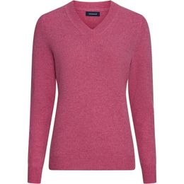 Highmoor V-Pullover aus Lambswool Rosa (Gr&ouml;&szlig;e: 34)