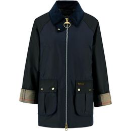 Barbour Kurzer Wachsmantel Kettlewell Royal Navy/Black/Dress Tartan (Gr&ouml;&szlig;e: 8)