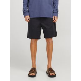 Jack & Jones Shorts JACK & JONES "JPSJAIDEN CAMPAIGNHYBRIDJOGGERSHORT MID", Herren, Gr. M, N-Gr, schwarz, Web, Obermaterial: 98% Baumwolle, 2% Elasthan, unifarben, relaxed fit knielang, Hosen Shorts