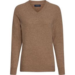 Highmoor V-Pullover aus Lambswool Beige (Gr&ouml;&szlig;e: 34)