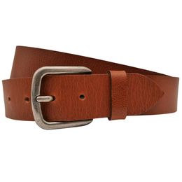 Ledergürtel AnnaMatoni "AnnaMatoni Ledergürtel Hiro Ledergürtel Hiro", Herren, Gr. TW90 - 105cm Gesamtlänge, braun (cognac 640), 100% Leder, Gürtel Ledergürtel