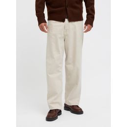 Jack & Jones Relax-fit-Jeans JACK & JONES "JJIRON JJORIGINAL AKM NOOS", Herren, Gr. 36, L&auml;nge 32, moonbeam, Denim/Jeans, Obermaterial: 100% Baumwolle, Abriebeffekte, loose fit kn&ouml;chellang, Jeans