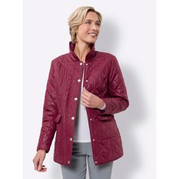Steppjacke Classic Basics, Damen, Gr. 42, rot (bordeaux), 100% Polyester, Wattierung:100% Polyester, Hahnentrittmuster, gemustert, unifarben, Jacken Steppjacke
