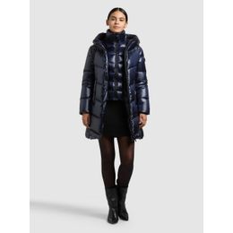 Steppmantel Khujo "ADRIANA", Damen, Gr. S, midnight blau, 100% Nylon, unifarben, eingesetzt elastischer Bund mit Windstopper, M&auml;ntel Steppmantel
