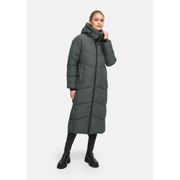 Winterjacke Marikoo "Firella", Damen, Gr. 4XL, stonegrün, Obermaterial: 100% Polyester; Futter: 100% Polyester; Wattierung: 100% Polyester; Ärmelfutter: 100% Polyester, Jacken Winterjacke, extra lange Passform und seitliche Belüftungsöffnungen