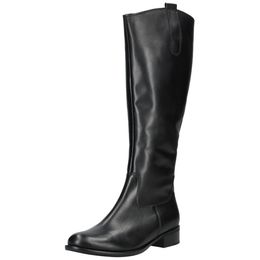 Stiefel Gabor "Gabor Stiefel Glattleder", Damen, Gr. 38,5, schwarz, Glattleder, Schuhe Stiefel